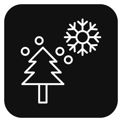 Premium Vector Snow Covered Tree Vector Illustration