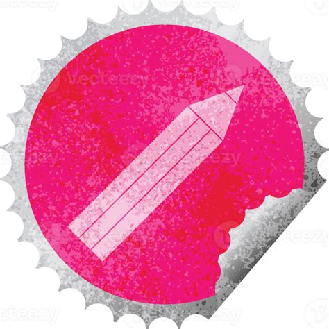 Pencil Circular Peeling Sticker 39913575 Png