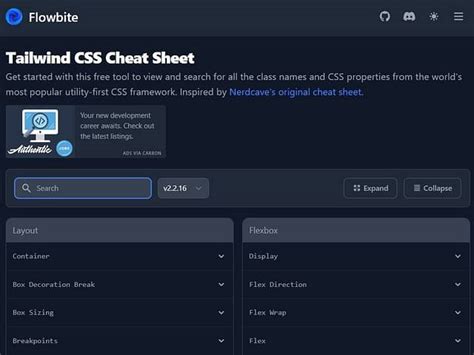 tailwind css cheat sheet prototypr toolbox