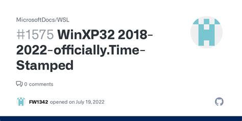 Winxp Officially Time Stamped Issue Microsoftdocs