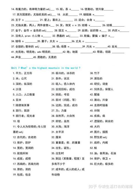 初一到初三上下全册单词默写版，可下载打印！ 知乎