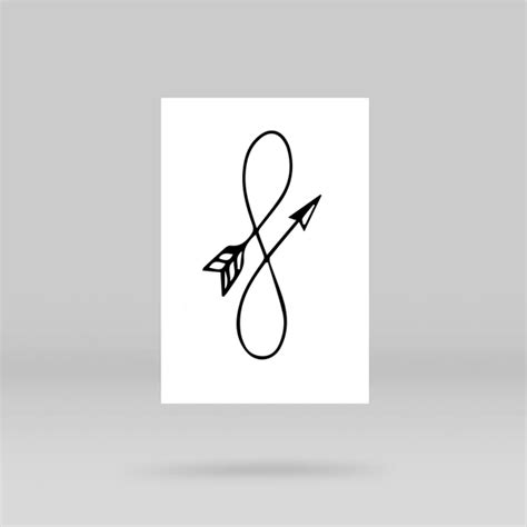 Infinity Arrow Temporary Tattoo Set Of 3 Artofit