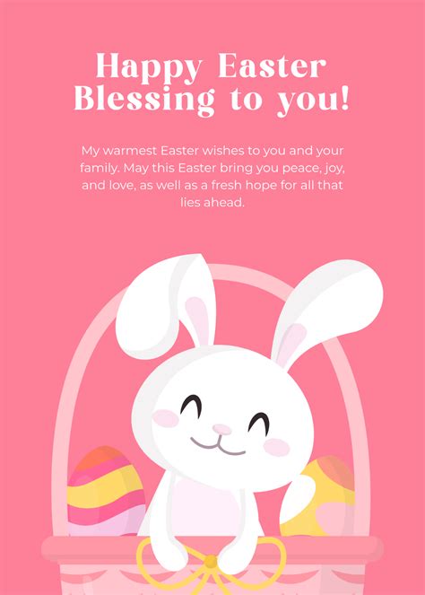 Free Easter Wishes Message Template To Edit Online