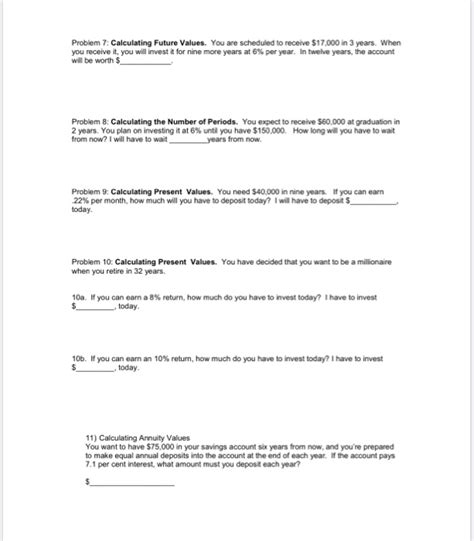 Solved Ch 5a Questions Problem 1 Calculating Future Values