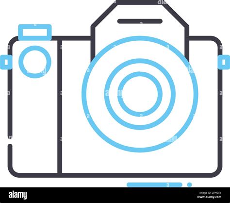 Mirrorless Camera Line Icon Outline Symbol Vector Illustration Concept Sign Stock Vector