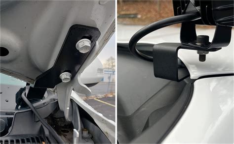 Keegtbox Hood Hinge Ditch Led Light Mount Bracket Kit Offroad Hood Pod Light Mount