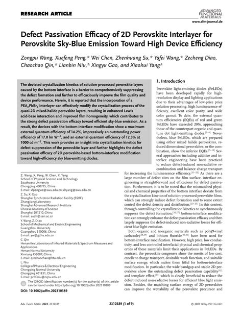 Defect Passivation Efficacy Of 2d Perovskite Interlayer For Perovskite