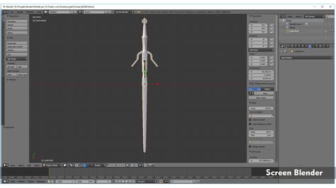 3d Model 3d Low Poly Vr Ar Game Ready Model Of Sword Of Ciri Vr Ar