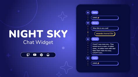 Night Sky Twitch Chat Widget For Streamelements And Obs Studio