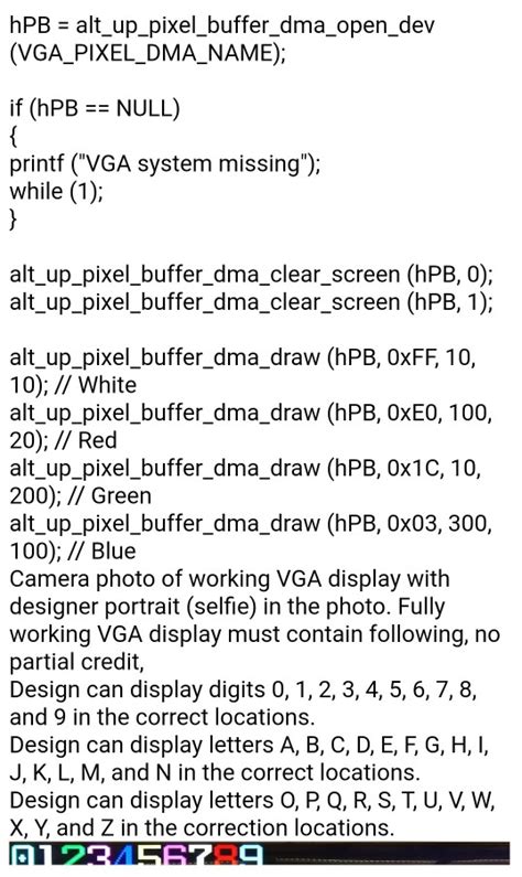 1 Design A Nios2 System That Display On Vga 2