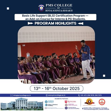 Hands On Bls Training At Pms College Pms Dental College