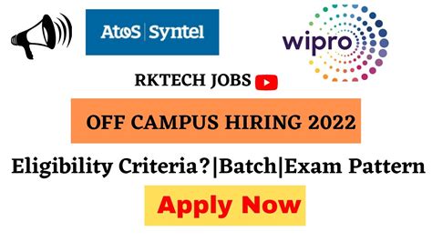 Atos Syntel Off Campus Drive 2023 Wipro Recruitment 2023 Final