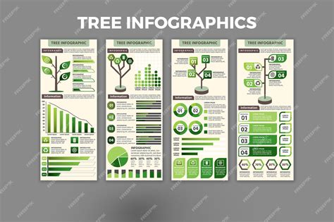 Premium Vector Tree Infographic Template