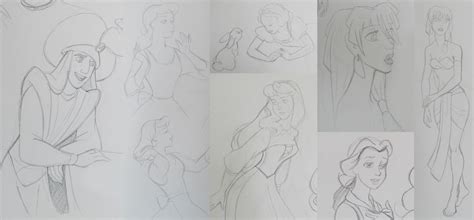 Disney Sketches By Azaleasdolls On Deviantart