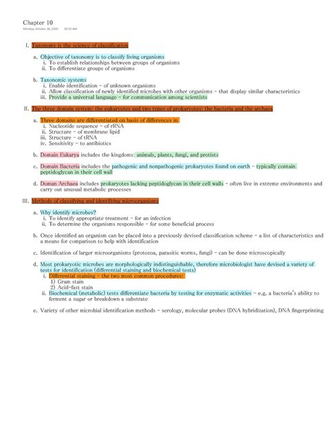 Microbio Chapter 㻵㻚 㼀㼍㼤㼛㼚㼛㼙㼥㻌㼕㼟㻌㼠㼔㼑㻌㼟㼏㼕㼑㼚㼏㼑㻌㼛㼒㻌㼏㼘㼍㼟㼟㼕㼒㼕㼏㼍㼠㼕㼛㼚 Studocu