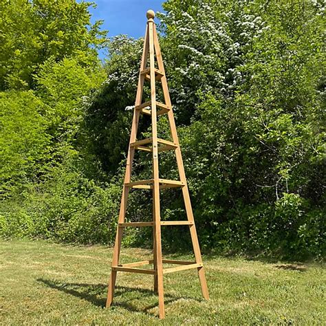 Set Of 2 Wooden Garden Obelisks Ideal For Climbing Plants 19m