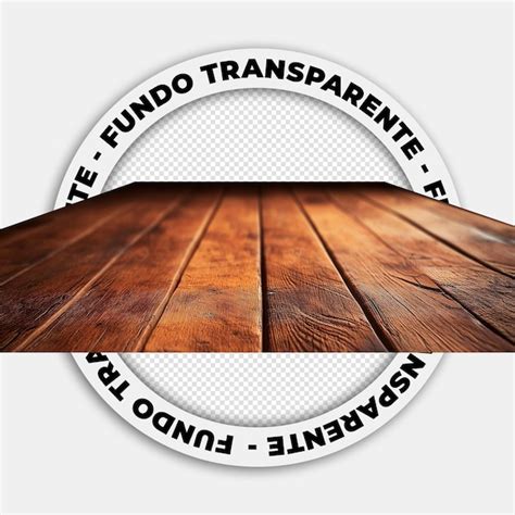 PSD Mesa de madeira para composição de imagens sem fundo PSD Premium