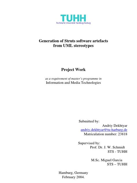 Pdf Software Artefacts From Uml Steriotypes Dokumentips
