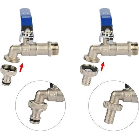 Nuanel Robinet Cuve L IBC En Laiton Adaptateur Cuve L Robinet Recuperateur Eau De