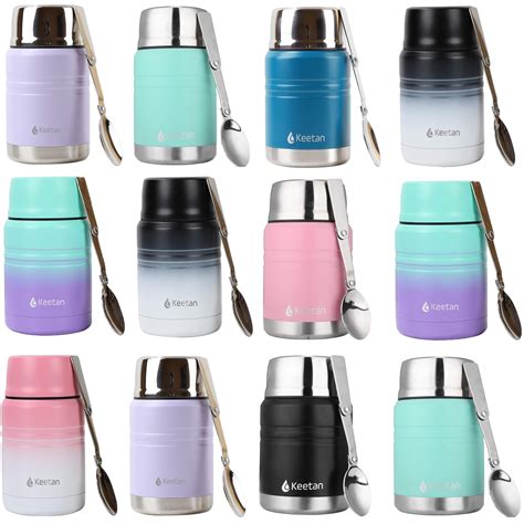 Stainless Steel Food Flask 500ml Vacuum Insulated Thermal Soup Jar With