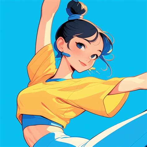 Premium Vector Asian Girl In Her 20s Practicing Ballet