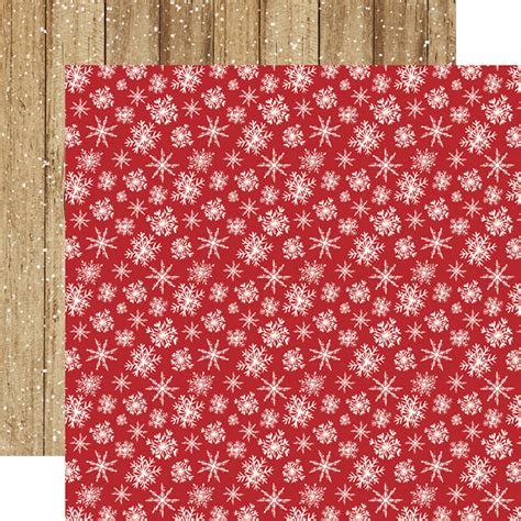 Christmas Merry Snowflakes 12x12 Patterned Paper Echo Park Paper Co