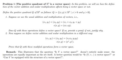 Solved Problem 1 The Positive Quadrant Of R2 ﻿is A Vector