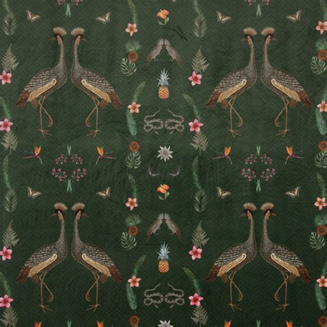 4m 56837 57926 Name Samtstoff Dekostoff Velvet Deluxe Samt Tropical