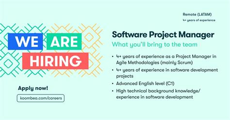Koombea On Linkedin Projectmanager Agile Softwaredevelopment Techjobs