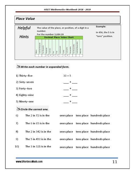 Hiset Mathematics Workbook 2018 2019 A Comprehensive Review And Step By Step Guide To