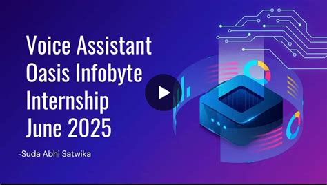 🗣 Voice Assistant 🧠💬 Voice Assistant Project Internship Highlight