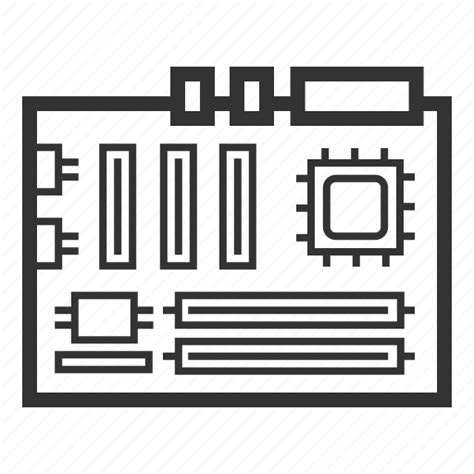 Cpu Hardware Mainboard Motherboard Slot Socket Icon