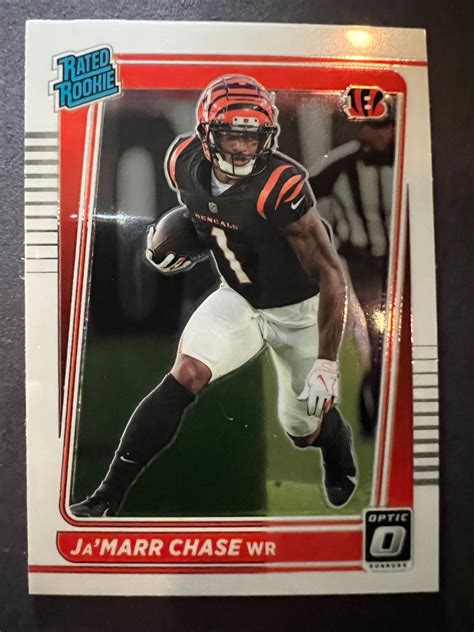 Ja Marr Chase 2021 Donruss Optic 207 RR RC Pristine Auction