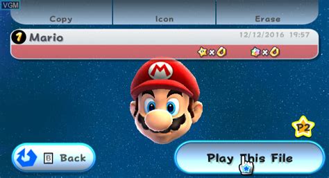 Super Mario Galaxy Menu
