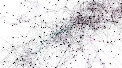 Abstract Network Of Interconnected Nodes And Lines With Digital