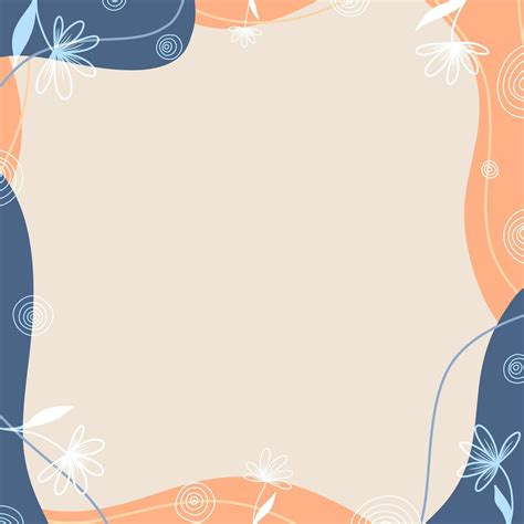 Abstract Illustrations Design Hand Drown Pattern On Square Background