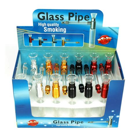 High Quality Smoking Glass Pipes Display Box 12 Set 5 Inch