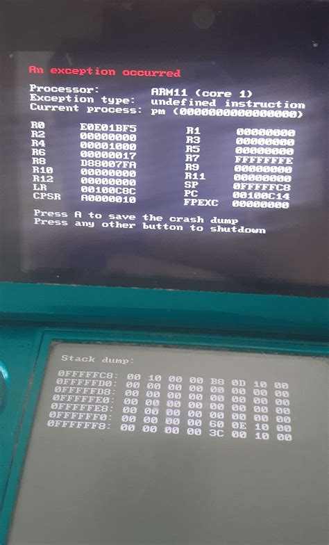 My Original Model 3ds Shows This Error On Startup Help R3dspiracy
