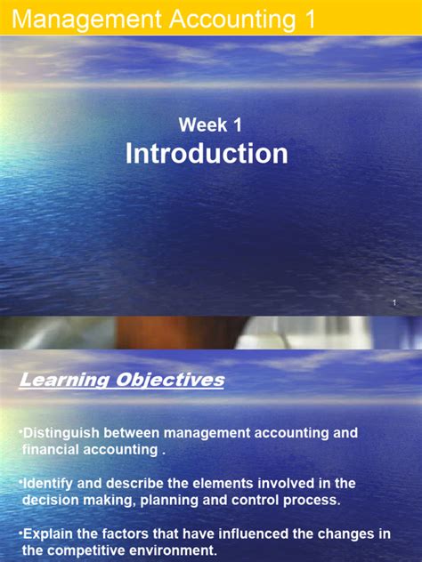 Week 1 Intro Pdf Management Accounting Accounting