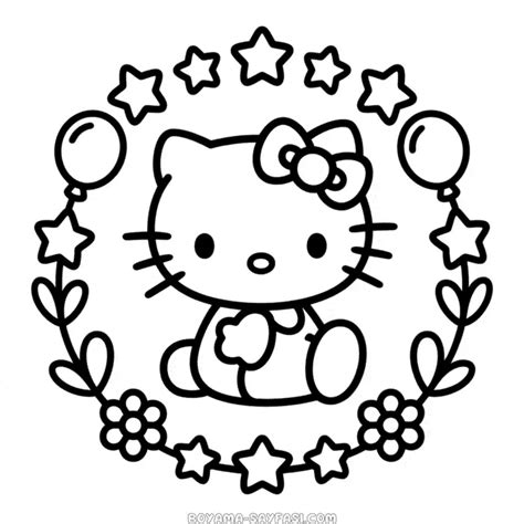 Hello Kitty Boyama Sayfaları Çocuklar Için ücretsiz Yazdırılabilir