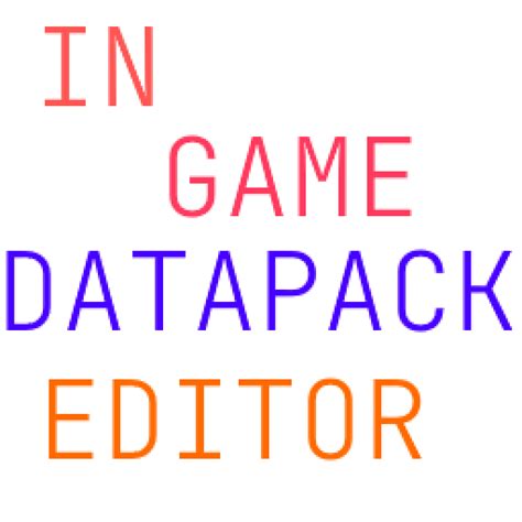 In Game Datapack Edit Minecraft Mods CurseForge
