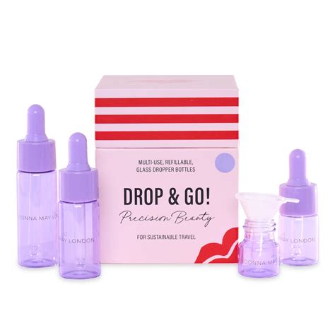 Glass Dropper Bottles Set Of 4 In Lilac Donna May London