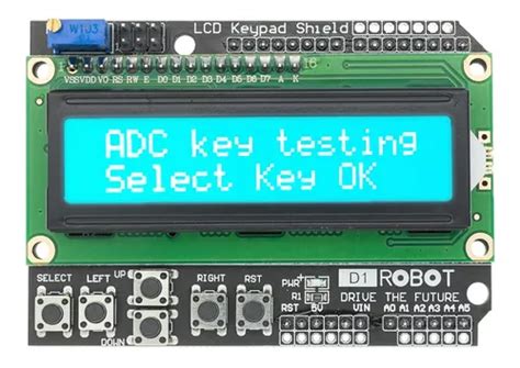 Módulo Lcd Keypad Shield Para Arduino Teclado Backlight Azul Mebuscar Brasil