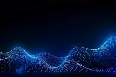 Premium Ai Image Dynamic Blue Particle Wave Abstract Sound