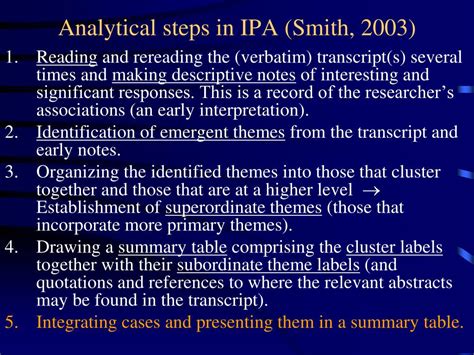 Ppt Qualitative Research Methods Interpretative Phenomenological Analysis Ipa Powerpoint