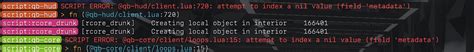 Error With Qb Hud And Qb Core QBCore Cfx Re Community