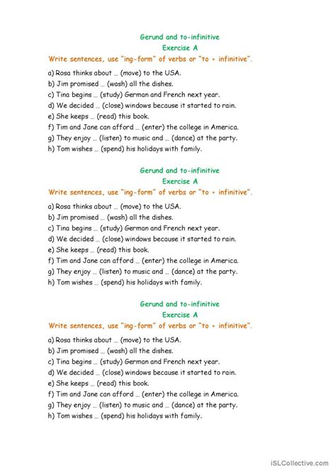 Gerund And To Infinitive General Gra… English Esl Worksheets Pdf And Doc