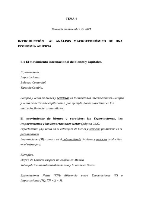 Macro Tema6 Tema 6 Revisado En Diciembre De 2021 IntroducciÓn Al