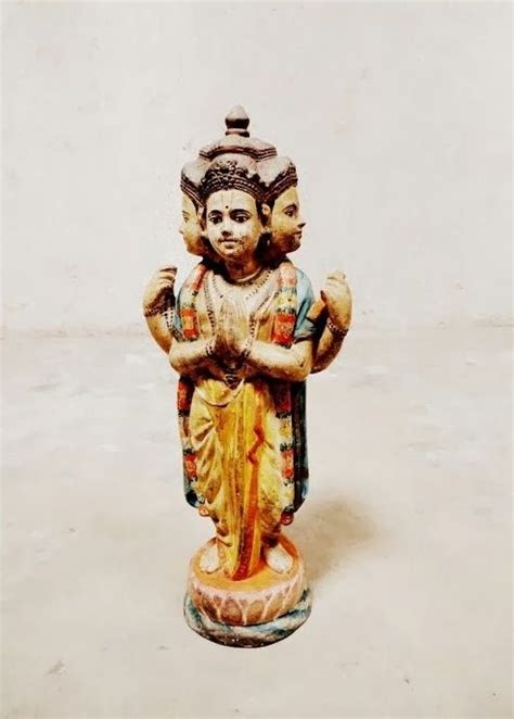 Bramha Dev Hinduism Art Small Canvas Art Indian Sculpture