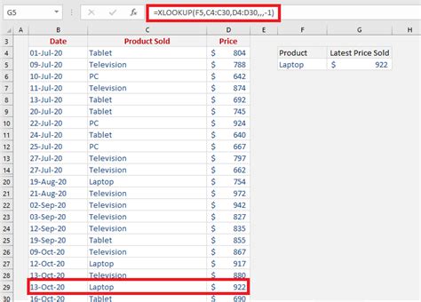 How To Use The Xlookup Function In Excel With 7 Examples Myexcelonline